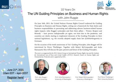 Livestream: Discussion with John Ruggie on the 10th Anniversary of ‘his ...